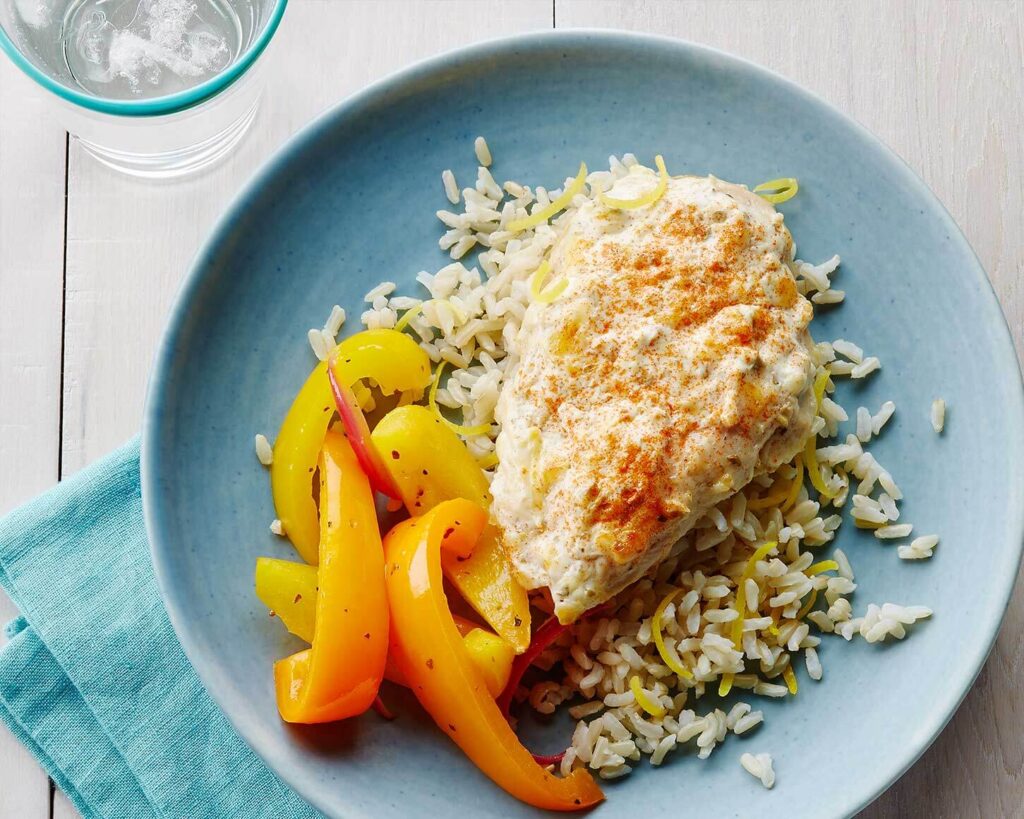 Greek Yogurt Chicken & Lemon Rice | Alberta Chicken Producers Recipes ...